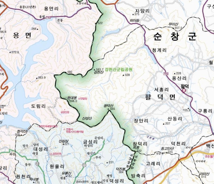 담양군 산행지도 네이버 블로그