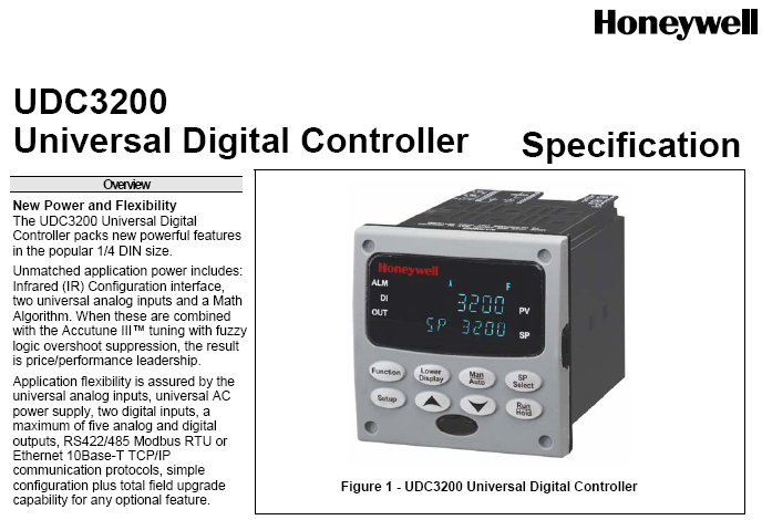 하니웰 Honeywell UDC3200 Universal Digital Controller DC3200-22-100R-240 ...