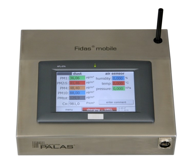 제조사 : Palas / 모 델 : FIDAS Mobile / 특 징 : 이동식 실내 외 미세먼지 측정기 : 네이버 블로그