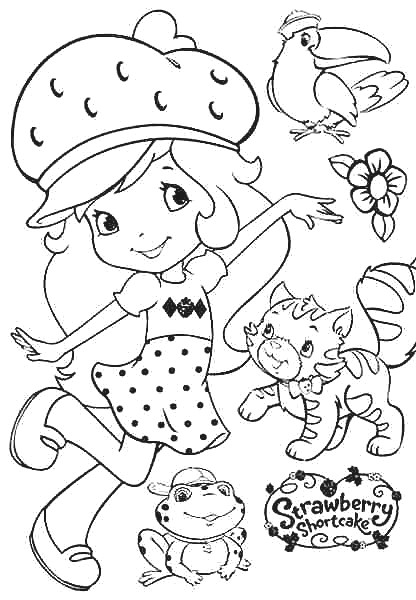 Strawberry Shortcake (딸기케익) 스트로베리 쇼트케이크 색칠공부 : 네이버 블로그