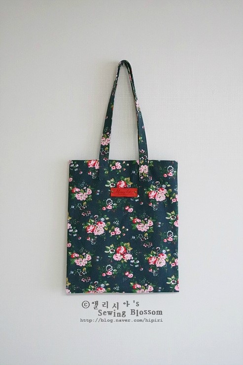 Spray Flower Book Bag [에코백 만들기][천가방 만들기][북백 만들기][캐스 스타일][캐스 원단][꽃무늬 가방 ...