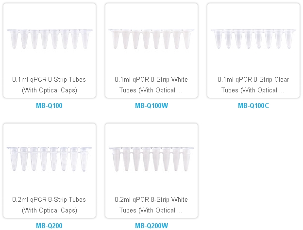 [qPCR용 8-스트립 qPCR 튜브] qPCR 8-strip/4-strip Tubes (0.2ml, 0.1ml 8-strip ...