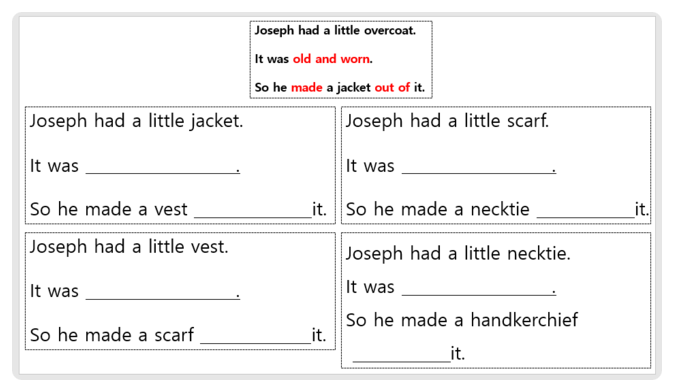 노부영수업] Joseph had a little over coat : 네이버 블로그