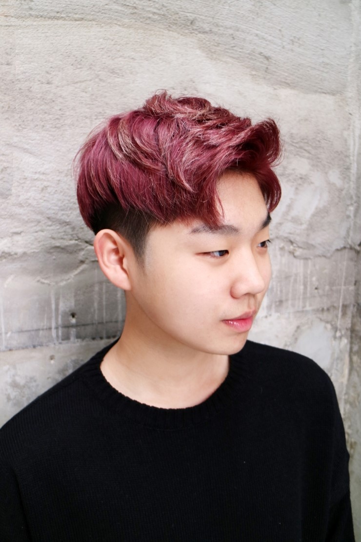 남자염색 핑크염색 푸시아핑크 아베다 염색약아베다컨셉살롱상수동미용실 리파이너리 네이버 블로그