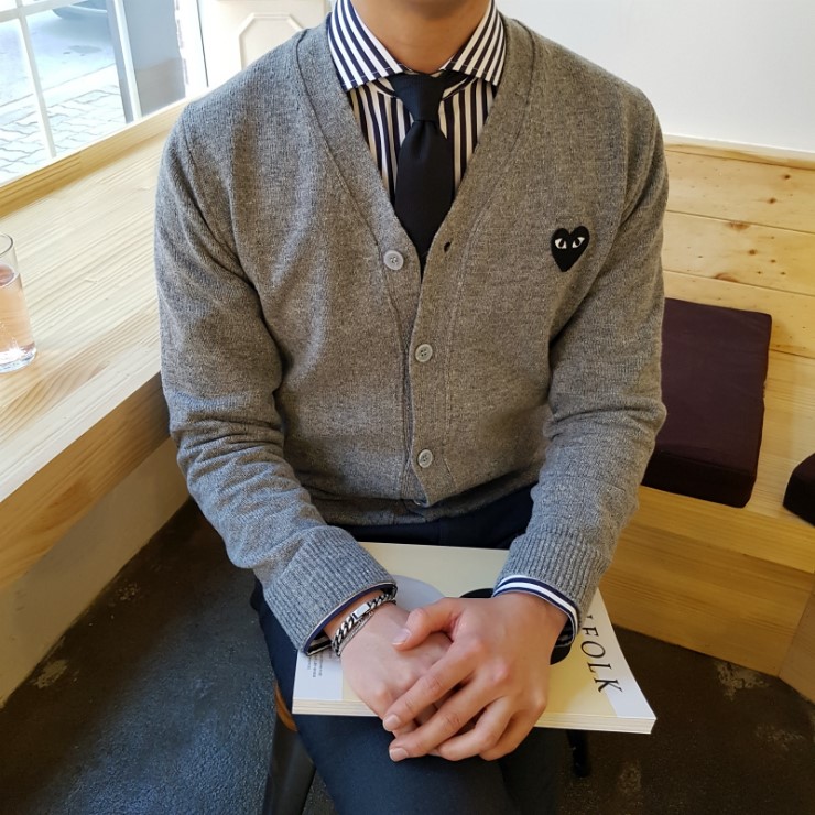 남자 꼼데가르송가디건 코디스트라이프셔츠슬랙스컨버스 스니커즈 유뱅의 데일리룩 블로그 네이버 블로그