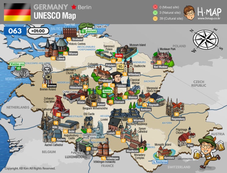 Germany Unesco Map / 독일 유네스코 유산 지도 : 네이버 블로그