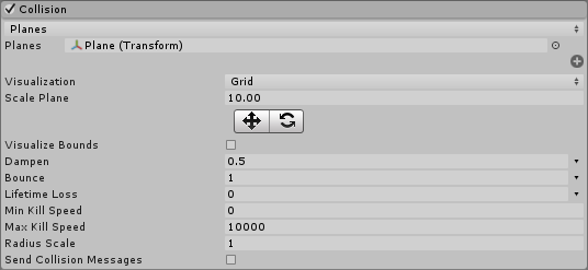 UnityParticleSystem > Collision Module (충돌 모듈) : 네이버 블로그