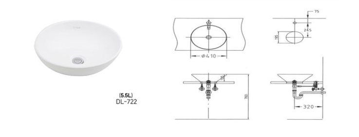 [대림통상] 카운터세면기 원형(DL) : 네이버 블로그