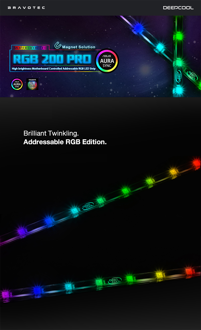 브라보텍, Addressable RGB LED 탑재 LED 튜닝 바 DEEPCOOL RGB 200 Pro 출시 : 네이버 블로그