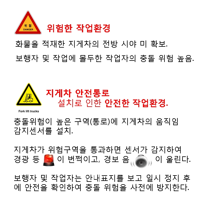 지게차 통로 안전시스템 작업환경 개선 네이버 블로그