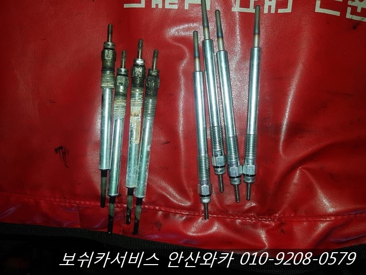 안산카센타 기능장의 집 투싼 Ix 예열플러그 글로우플러그 예열릴레이 연료필터 흡기매니폴드 인젝터 동와샤 교환 파워맥스 수분