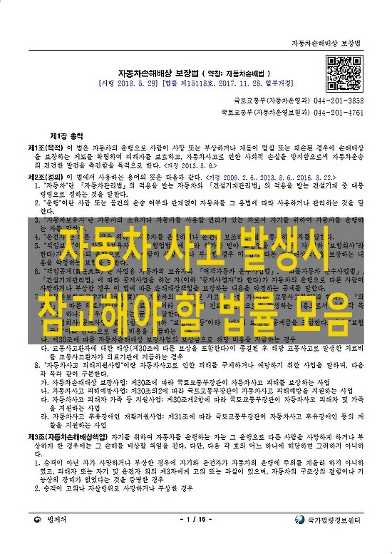 자동차 사고 책임의 유형민사 형사 행정 도의적 책임 자동차손해배상보장법자배법 교통사고처리특례법교특법