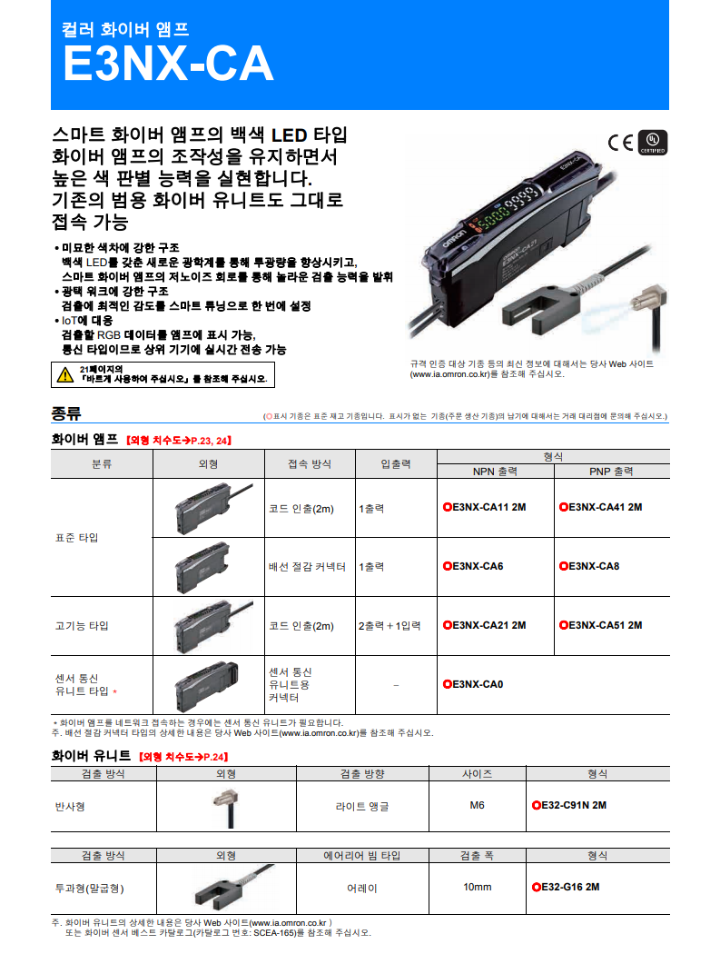 [OMRON/옴론] E3NX-CA 광전센서/앰프내장형 : 네이버 블로그
