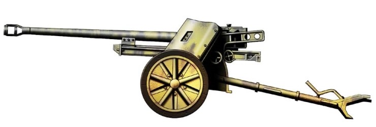 스탈린그라드 문화원 앞 포진 독일군 50mm PAK 38 대전차포- German 50mm Pak 38 AT Gun in ...