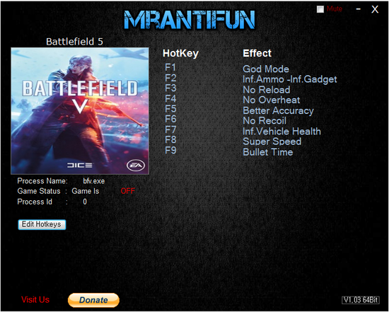 배틀필드 5 트레이너 - Battlefield V v24799 +10 Trainer [MrAntiFun] : 네이버 블로그