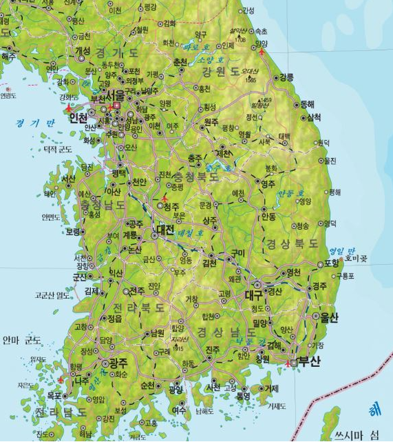 대한민국 지도, 한국 지도, 한반도 지도 : 네이버 블로그