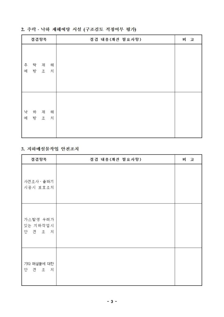 고용노동부 청주지청 해빙기 건설현장 자율안전보건점검표 및 개선결과2019 네이버 블로그