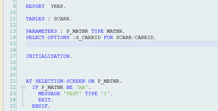 [SAP ABAP] AT SELECTION-SCREEN : 네이버 블로그