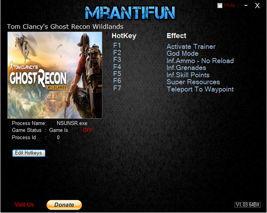 고스트리콘: 와일드랜드 트레이너 - Tom Clancys Ghost Recon: Wildlands v3552261 +7 ...