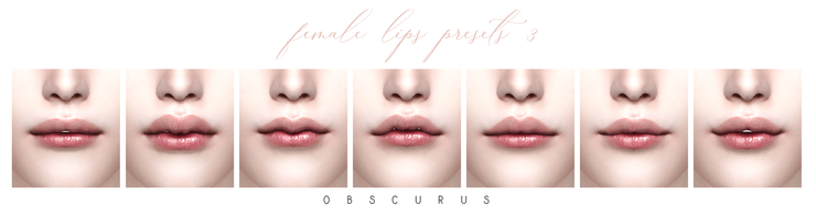 [심즈4] obscurus-sims 7 LIPS PRESETS : 네이버 블로그
