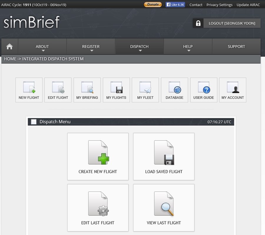 최고의 Flight Simulator 항로 작성 도우미 심브리프 SimBrief : 네이버 블로그