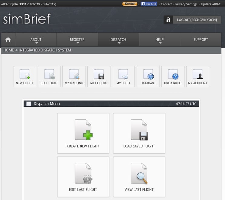 최고의 Flight Simulator 항로 작성 도우미 심브리프 SimBrief : 네이버 블로그