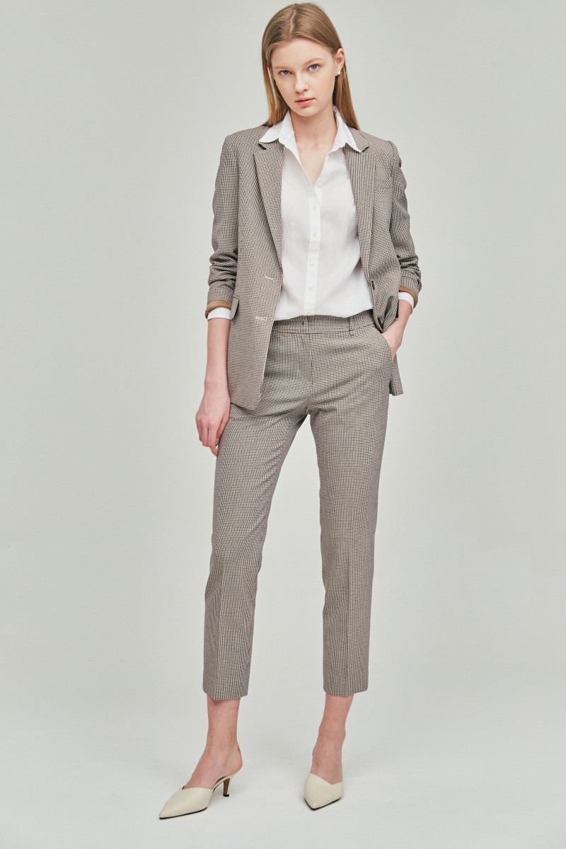 [20SS] [HAZZYS LADIES] 베이지 체크 긴팔자켓 : 네이버 블로그