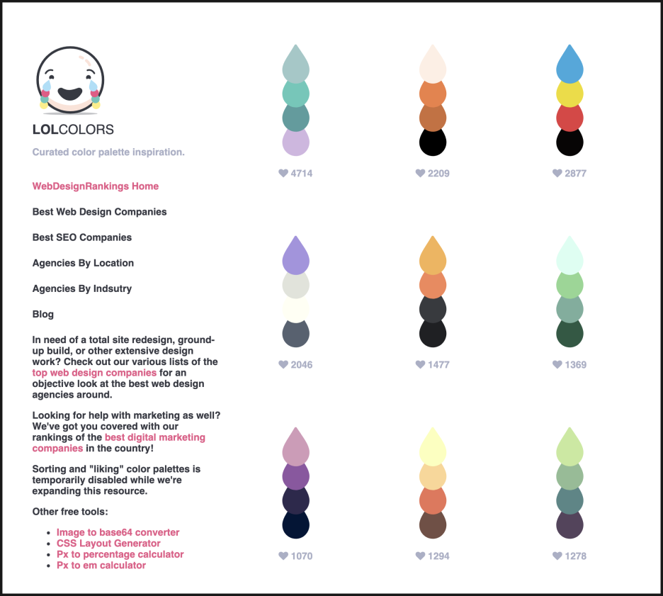 컬러 팔레트 (COLOR PALETTE ) 리스트 / RGB CMYK HTML 색상표 웹사이트 /컬러 팔레스 2000 툴킷 ...