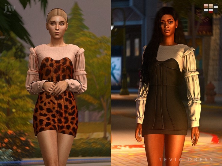 [심즈4] tevia dress : 네이버 블로그