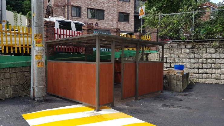 경기도 남양주시 퇴계원초등학교에 설치한 제이플랜 학교재활용분리수거장 학교분리수거장 학교쓰레기분리수거장 소개해 드립니다