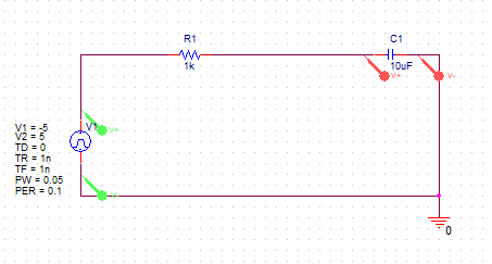 Orcad(피스파이스) 과도해석 2. Vpulse, RC RL 회로 시정수 : 네이버 블로그