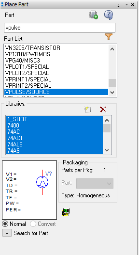 Orcad(피스파이스) 과도해석 2. Vpulse, RC RL 회로 시정수 : 네이버 블로그