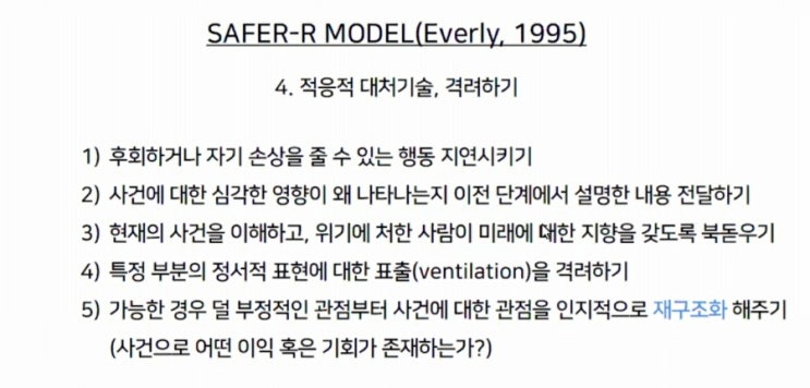 SAFER-R Model 전화상담 모델 5단계 : 네이버 블로그