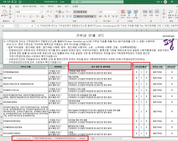 기부금단체코드 확인하기 연말정산간소화 세액공제 증명자료 제출 네이버 블로그