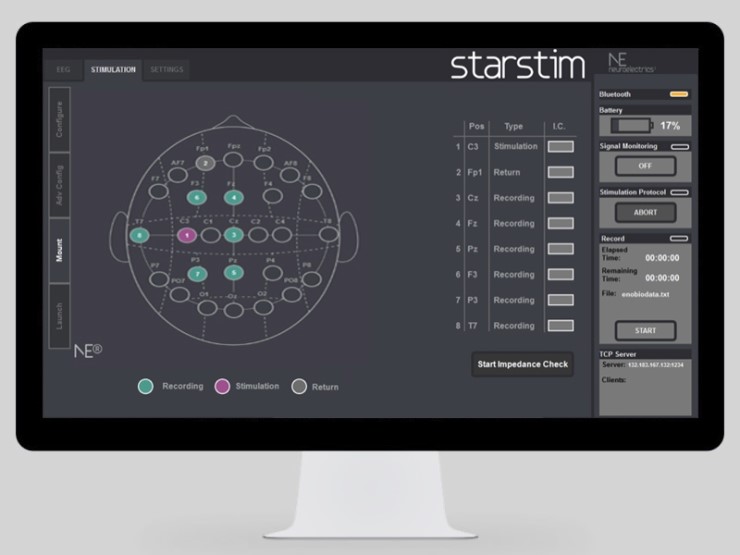 Neuroelectrics STARSTIM®8 무선 경두개직류자극 & 무선뇌파, 무선 tDCS & EEG 동시에 가능한 뉴로모듈 ...