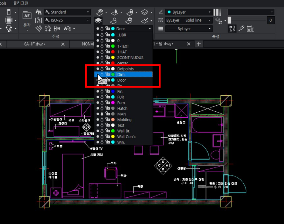 Arescad Tip 오토캐드 도면층 관리자로 여러 레이어 한 번에 표시숨기기 Layer State 기능 네이버 블로그
