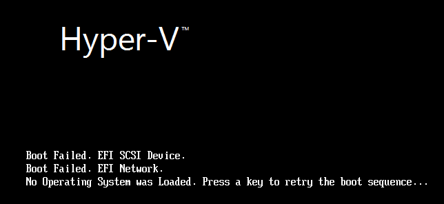 HYPER-V에서 boot failed efi scsi device 라고 뜰 경우. : 네이버 블로그