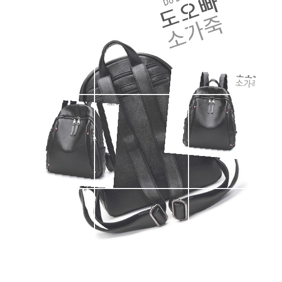 도오빠 여성 백팩 영국 스타일 가방 고급 소가죽 Pu 더블지퍼 부드러운 가죽 여행 배낭 숙녀 학생 봄 여름 가을 겨울 여자가방