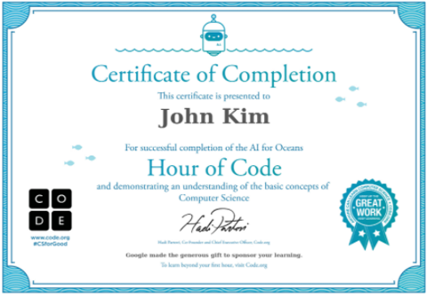 AI for ocean (Code.org_Hour of Code Activities) : 네이버 블로그