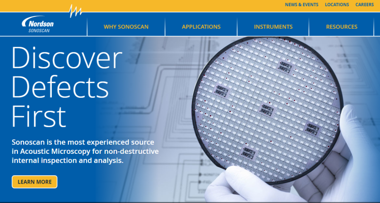 sonoscan 초음파 검사 -csam sat nordson ndt acoustic ultrasonic inspection ...