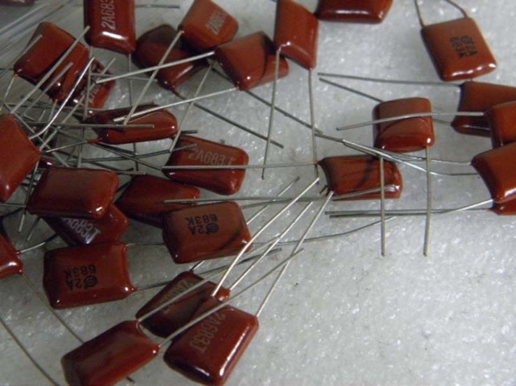 콘덴서 2A 683J 100VDC 0.068uF 68000pF Mylar Capacitor Film Condenser 마일러 ...
