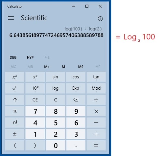 log2(X)로그 값 계산기로 구하는 방법 : 네이버 블로그