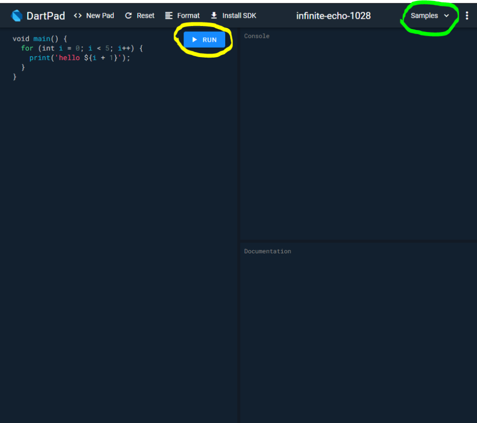 [플러터/Flutter]웹사이트에서 플러터 체험하기/쉽게 플러터 접하기/다트패드 dartpad.dev 이용하기 : 네이버 블로그