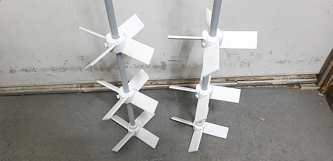 4-Blade Teflon Impeller / Cross Propeller Type / 4날개 프로펠러형 테프론 임펠러 ...