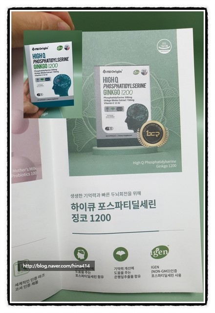 나이가 들면 뇌도 늙는다 엔젯오리진 하이큐 포스파티딜세린 징코 1200 뇌영양제 네이버 블로그