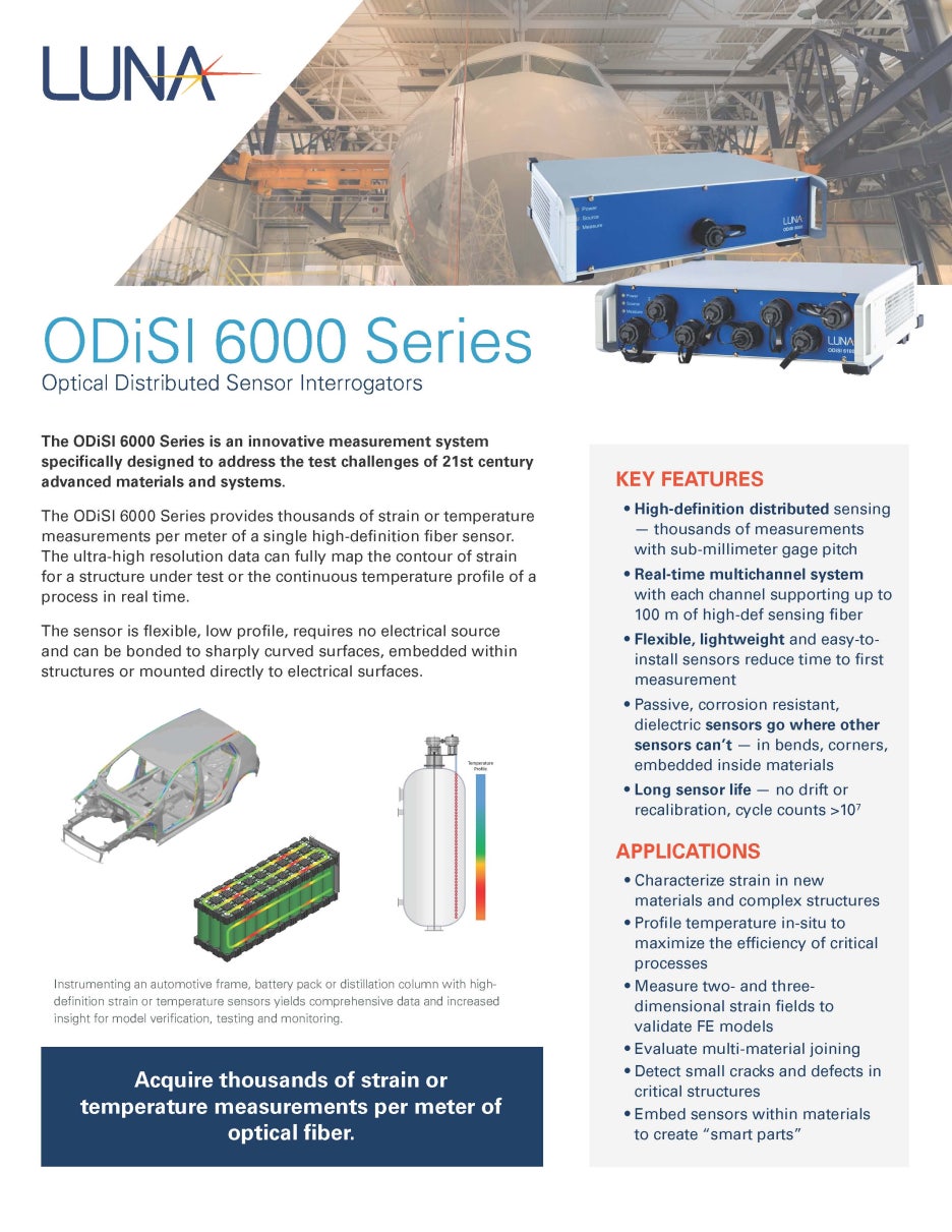 LUNA / Optical Distributed Sensor Interrogator (ODiSI 6000 Series ...