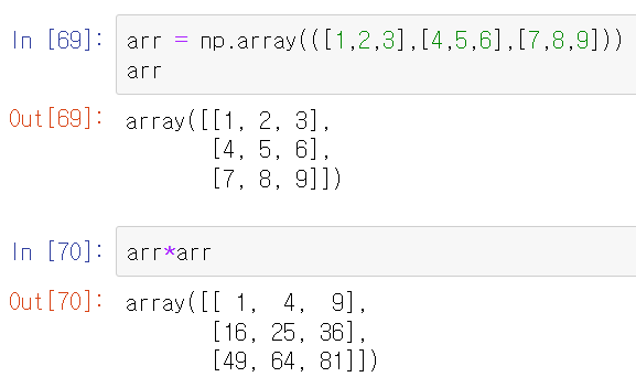[Python Numpy] 파이썬 넘파이 연산 정리 / 행렬 덧셈 / 상수배 / 원소 곱셈 / np.sqrt / np.exp ...