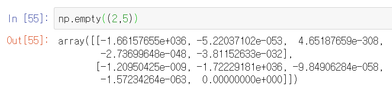 [Python Numpy] 파이썬 넘파이 행렬 생성 함수 정리 / np.random.randn / np.array / np ...
