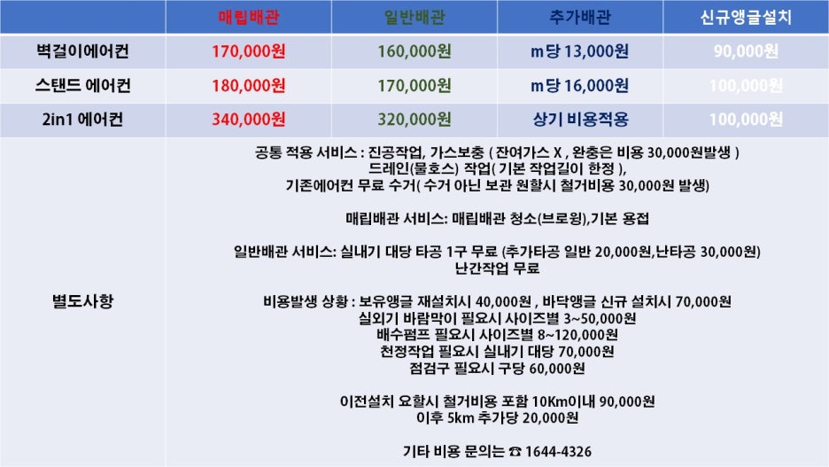 에어컨 이전설치 비용 간단정리 매립배관일반배관 네이버 블로그