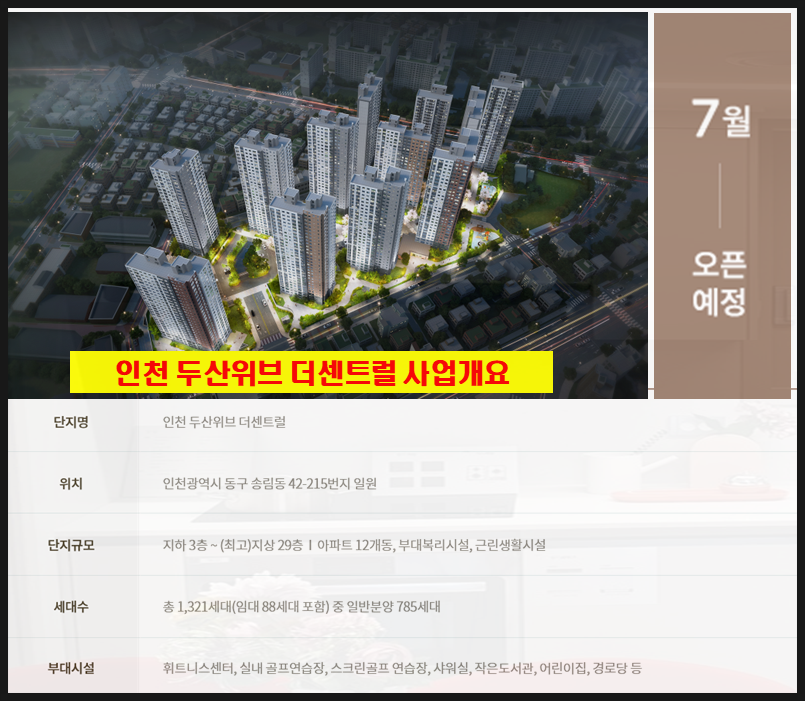 인천 송림동 두산위브 더센트럴 분양가 송림3구역 재개발 아파트 네이버 블로그